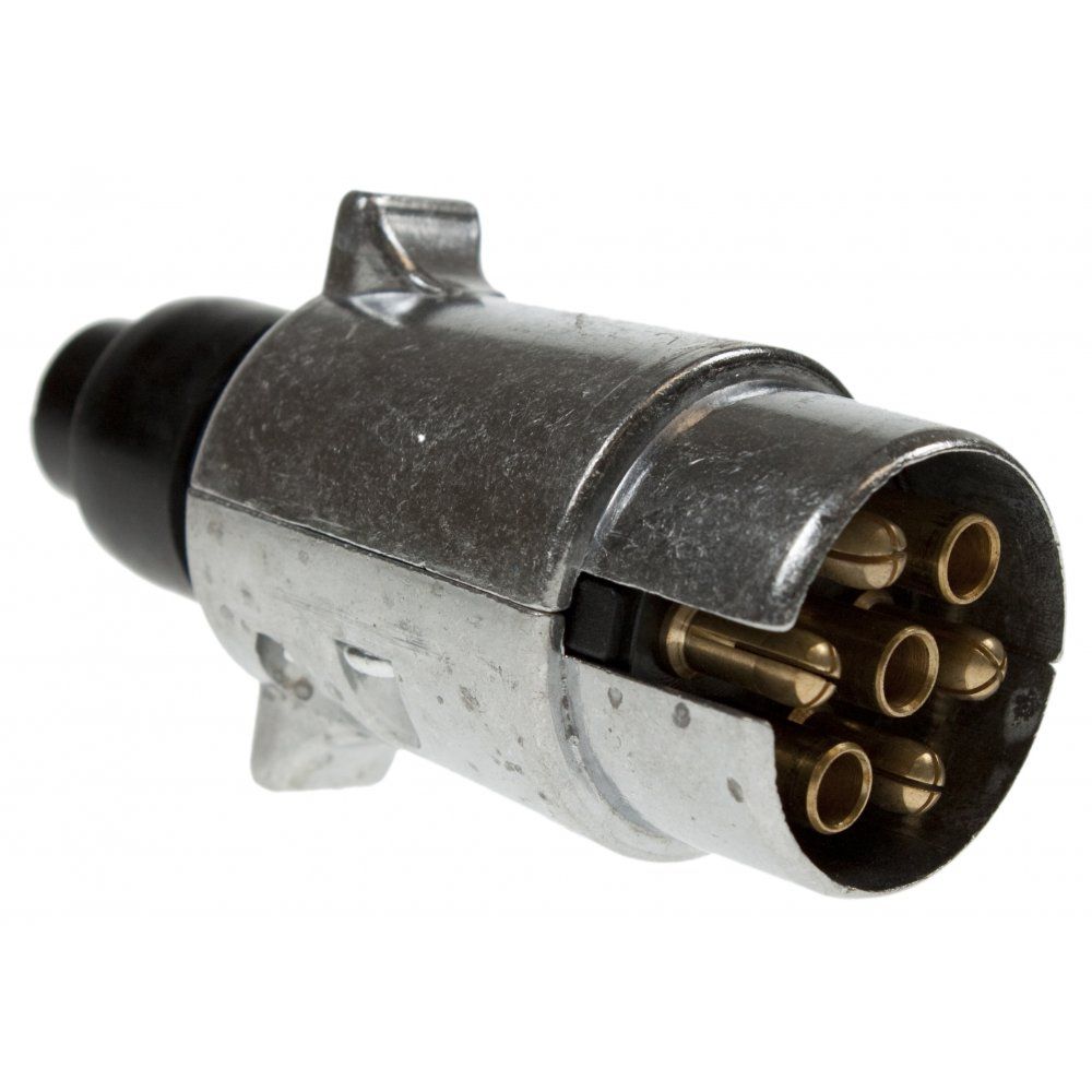 Maypole 12N Type 7 Pin Aluminium Trailer Electrics Plug MP24B